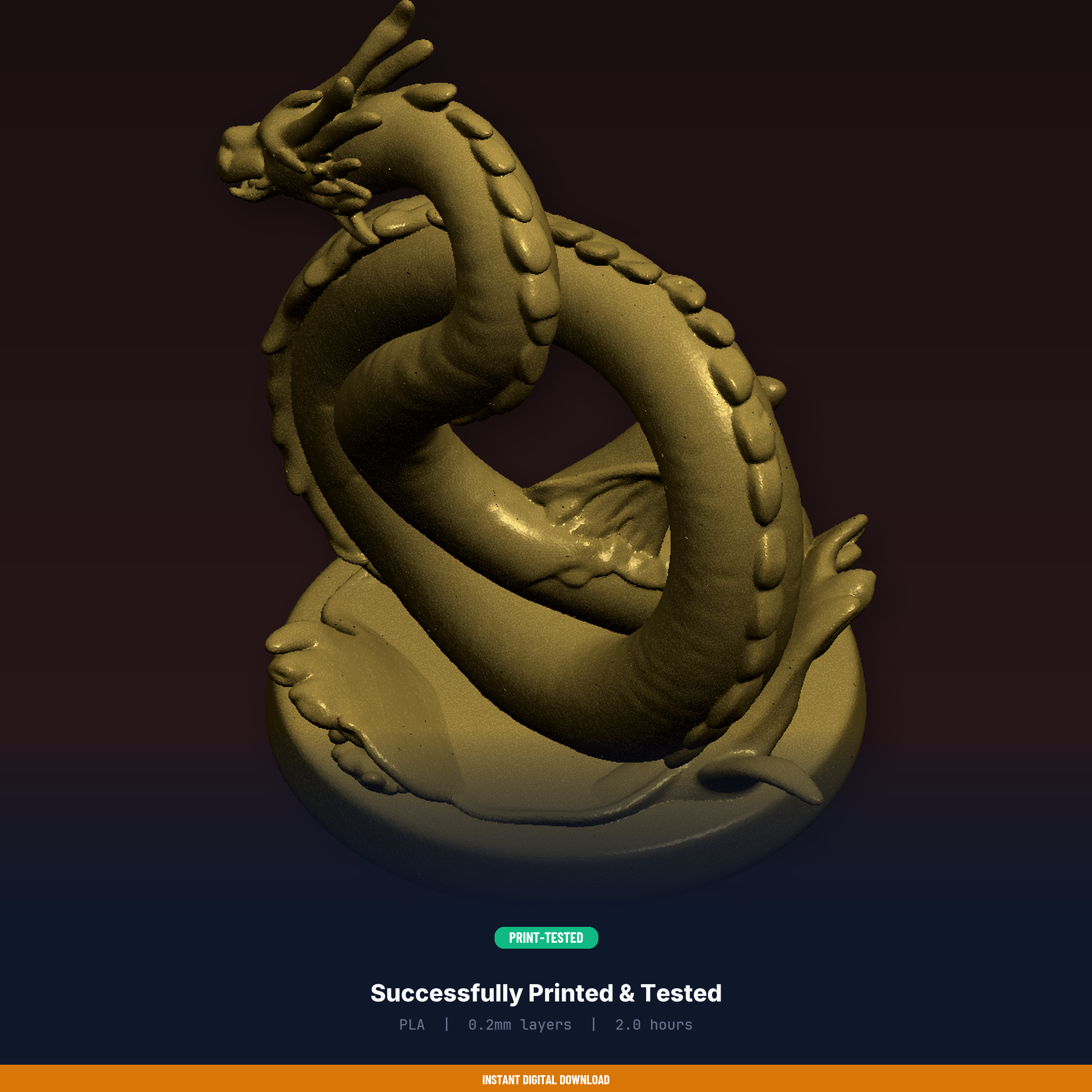 📁 Sea Serpent Leviathan Coiled - 3D Printable STL File・ 3D File for 3D ...
