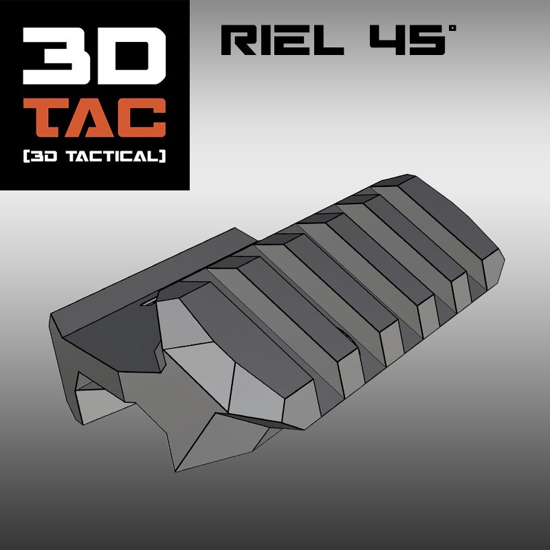 🔫 3DTAC - 45° Rail・Free STL File for ・Cults
