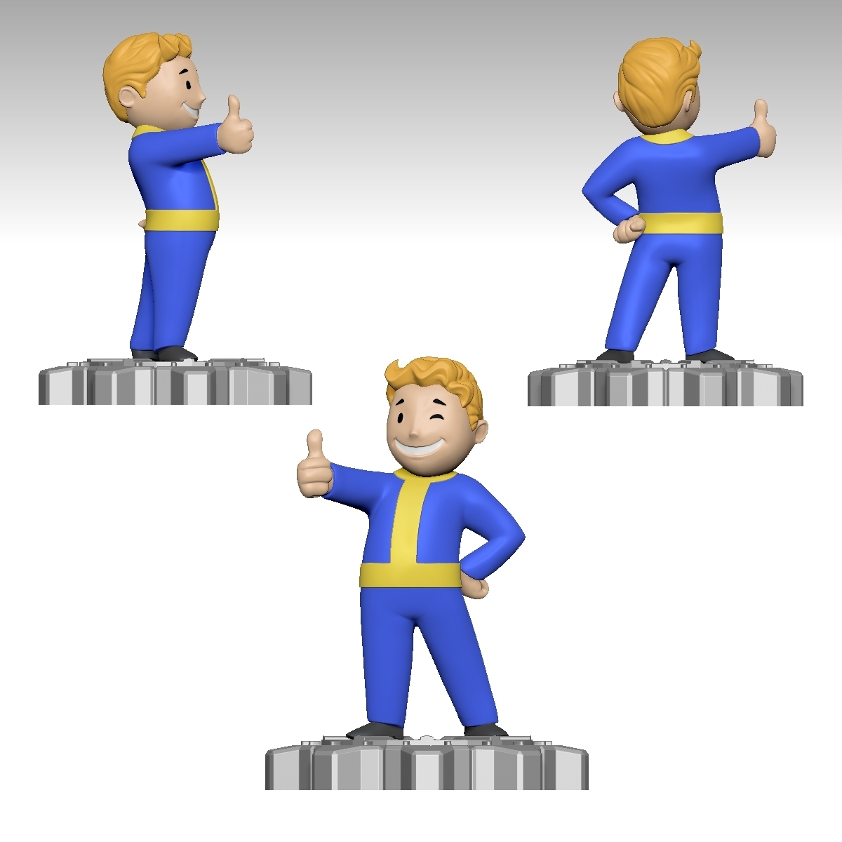 👦 Vault Boy / Multi-Part Deluxe Sculpt・ STL File for ・Cults