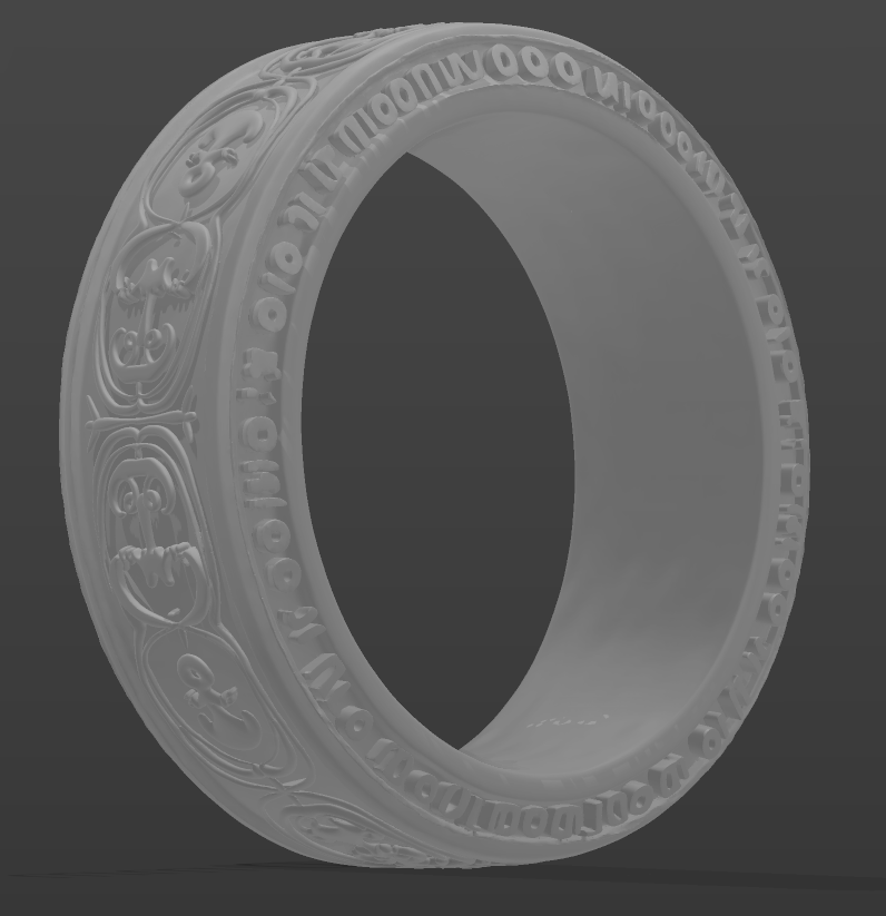 🚩 Celtic Inscribed Solid Band Torc・ 3D File for 3D printing・Cults