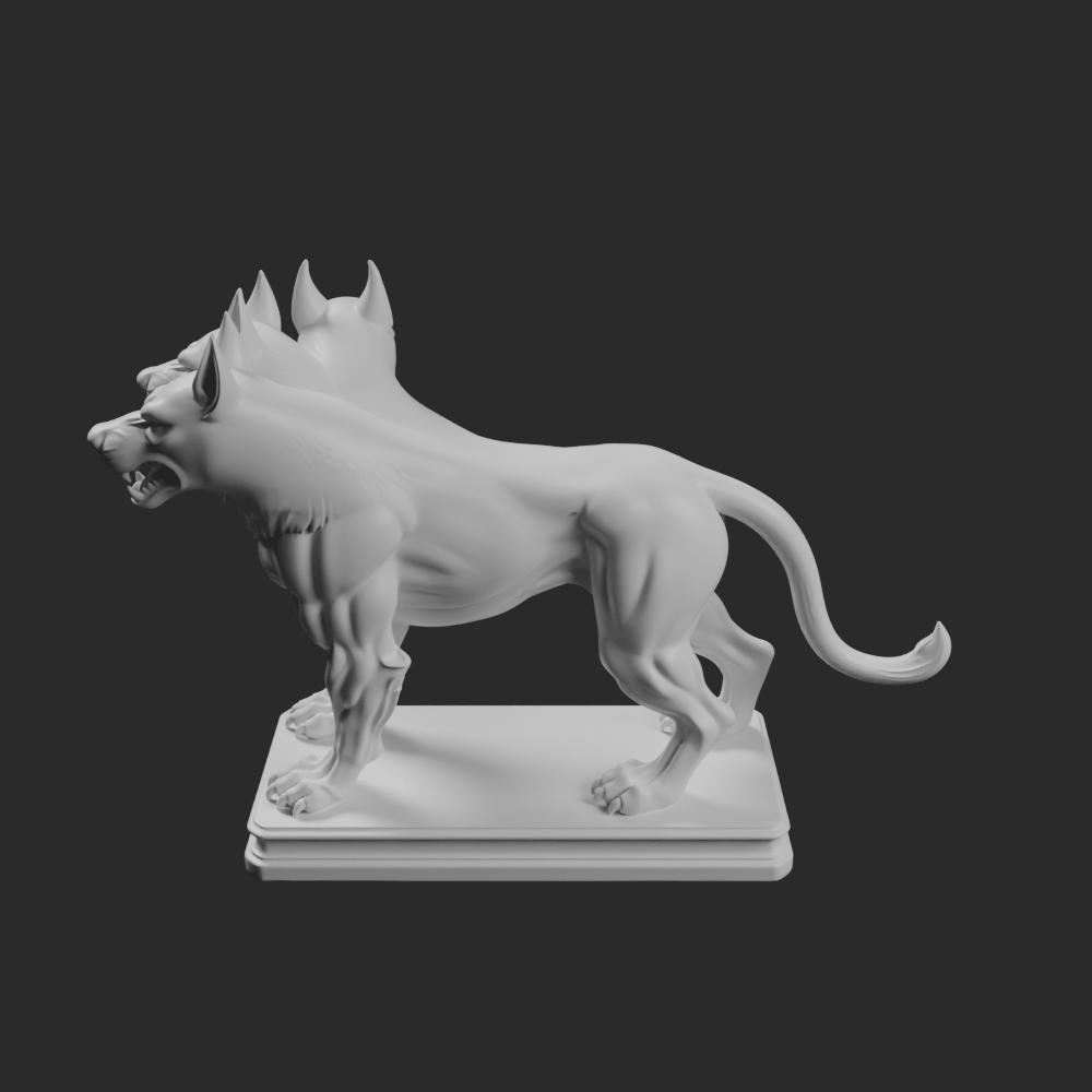 🏛️ Cerberus Three-Headed Hellhound Figurine STL – Greek Myth Creature ...