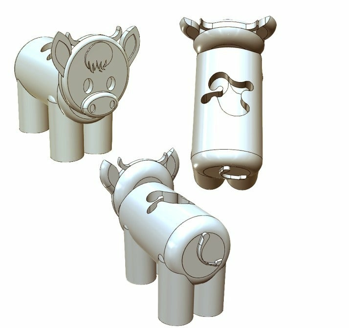 Fichier STL gratuit Conteneur à vaches 🍔 ・Modèle pour impression 3D à ...