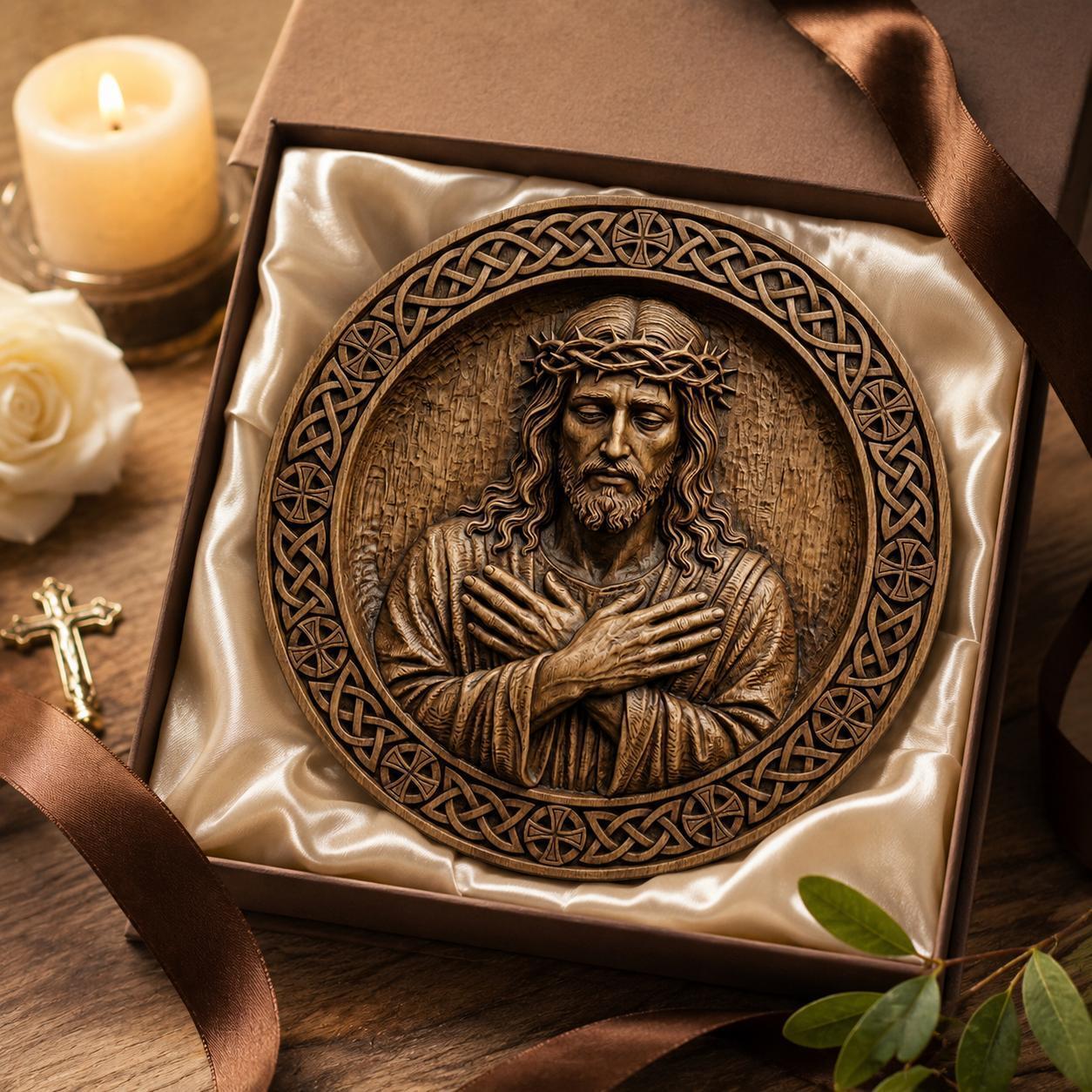 ️ Celtic Jesus Crown of Thorns Relief STL file for CNC router・ 3D File ...