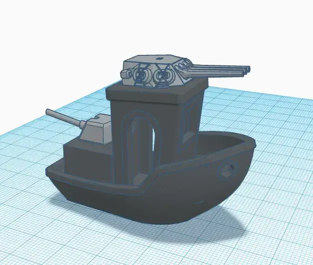 Free 3D file Benchy battleship, controllable turrets 🆒 ・3D print object ...