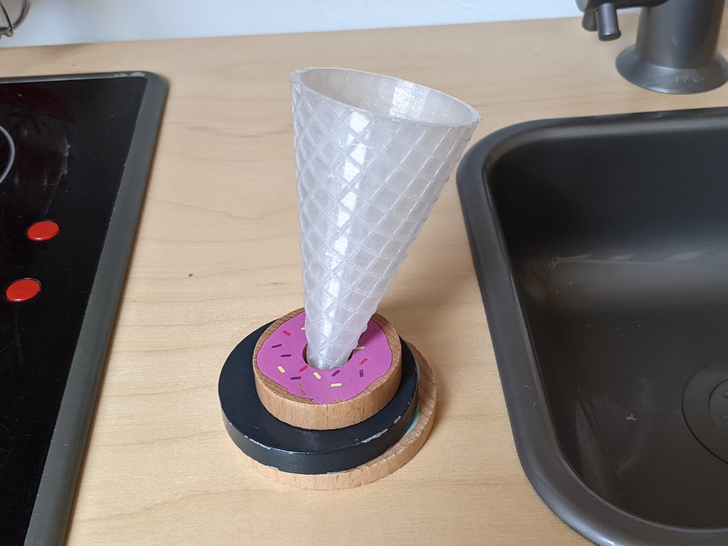 🧊 Ice cream cone / dinette・Free STL File for ・Cults