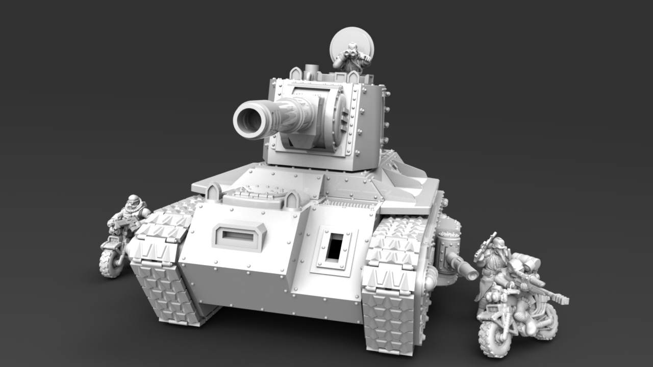 🪖 Heavy tank "Ragnarok" (Mark-I 'female')・文件用于 免费 STL ・Cults