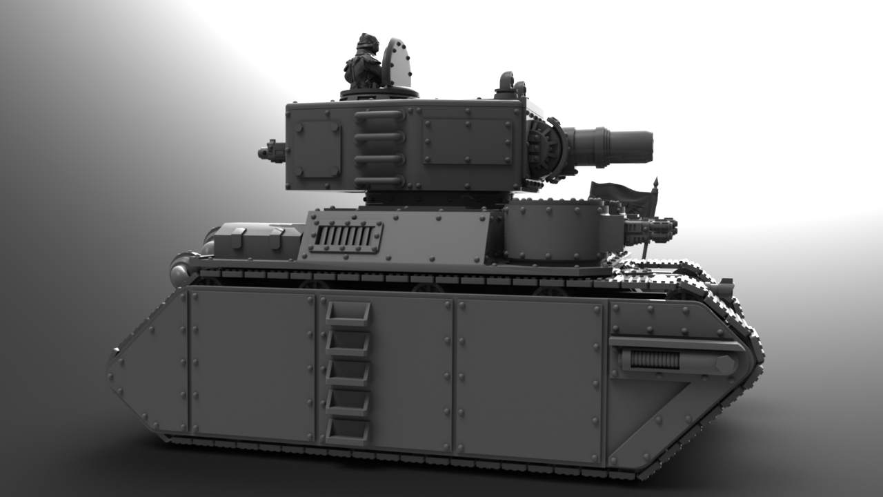 🪖 Heavy tank "Ragnarok" (Mark-II 'male')・Free STL File for ・Cults