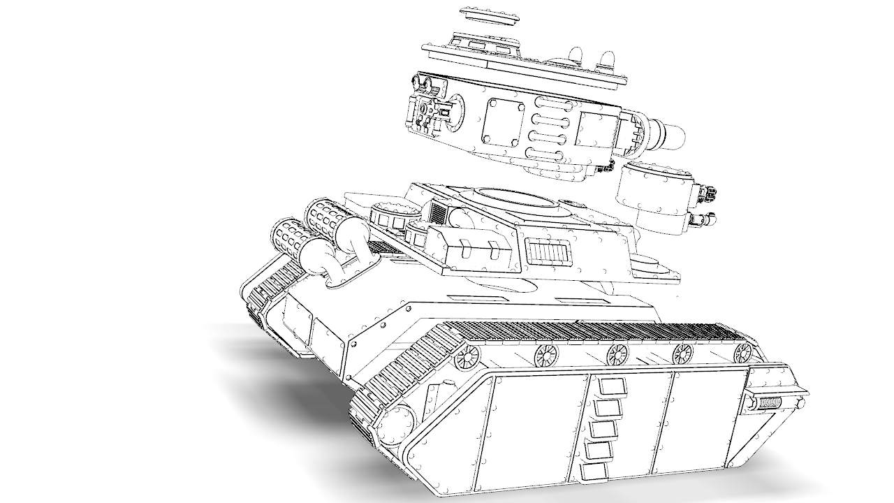 🪖 Heavy tank "Ragnarok" (Mark-II 'male')・Free STL File for ・Cults