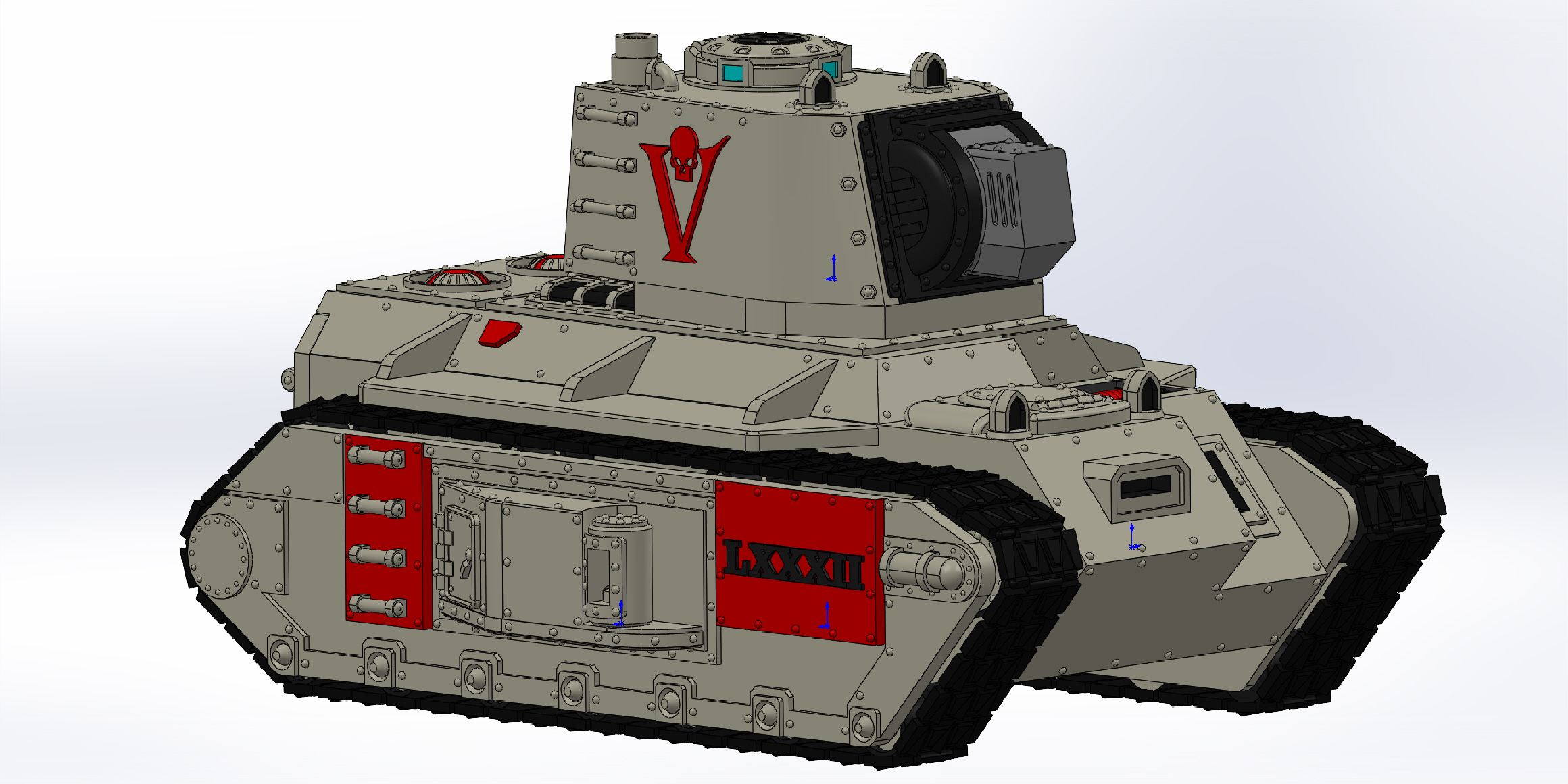 🪖 Heavy tank "Ragnarok" (Mark-I 'female')・文件用于 免费 STL ・Cults