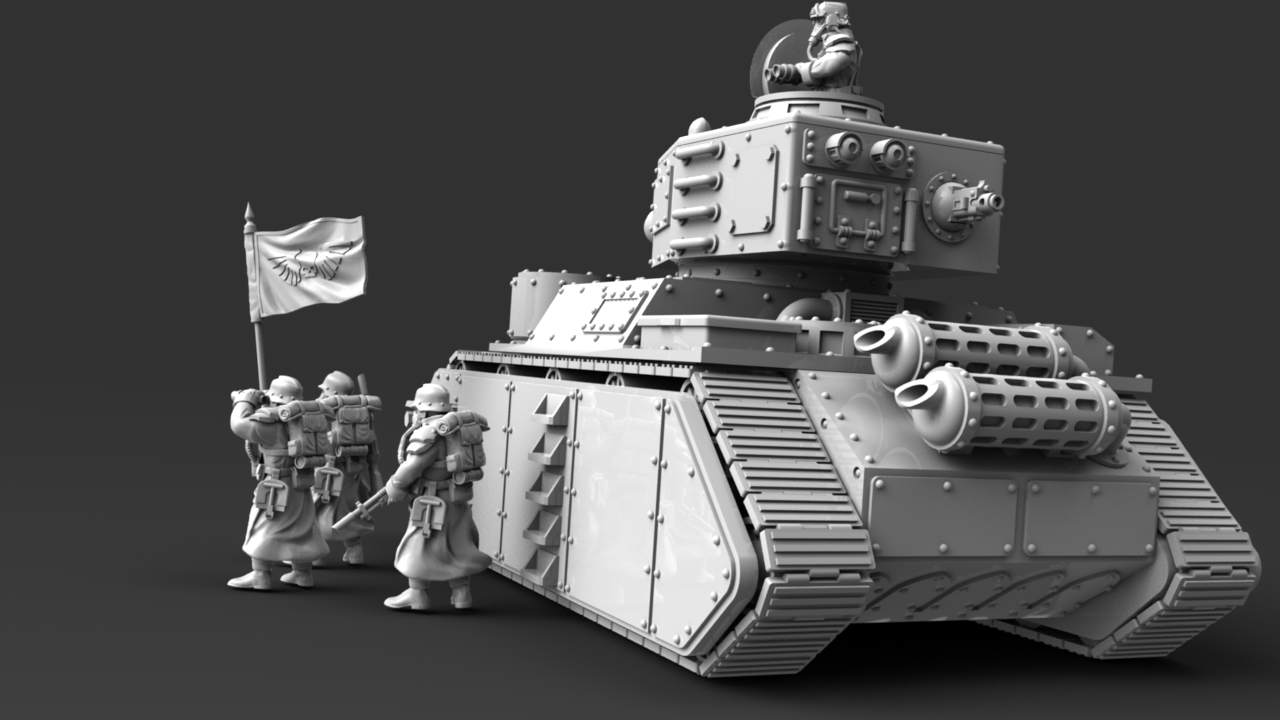🪖 Heavy tank "Ragnarok" (Mark-II 'male')・Free STL File for ・Cults