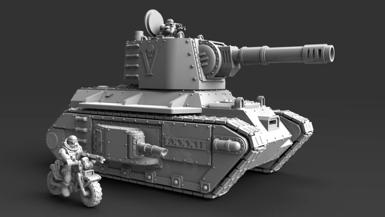 🪖 Heavy tank "Ragnarok" (Mark-I 'female')・Free STL File for ・Cults