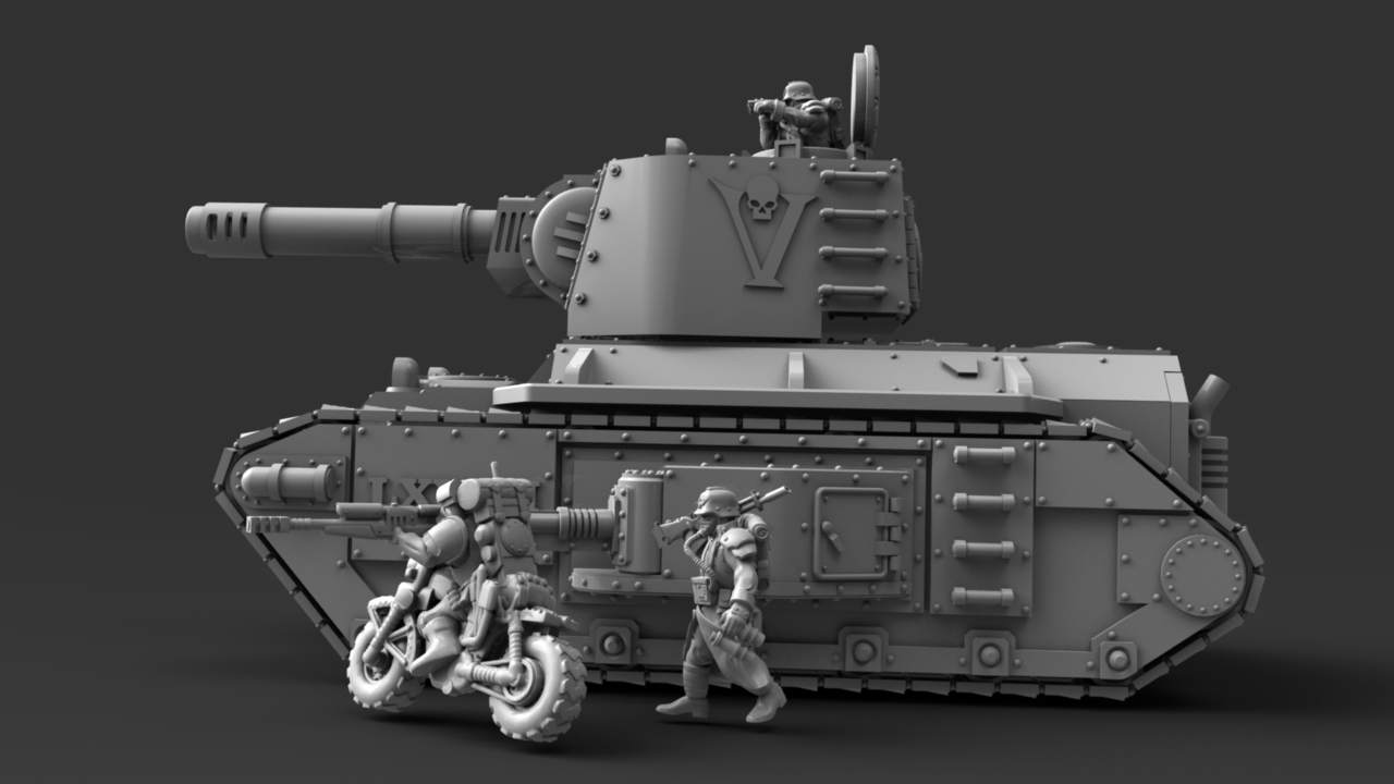 🪖 Heavy tank "Ragnarok" (Mark-I 'female')・Free STL File for ・Cults