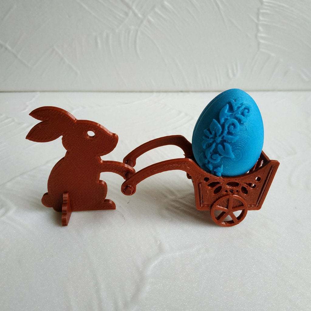 Free STL file Easter bunny with a handcart 🎁 ・3D printable model to ...