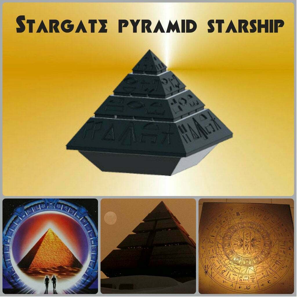 🏠 Pyramid Starship Stargate・Free STL File for ・Cults