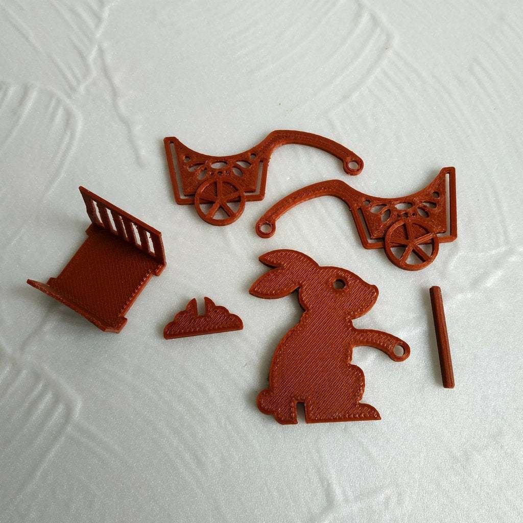 Free STL file Easter bunny with a handcart 🎁 ・3D printable model to ...