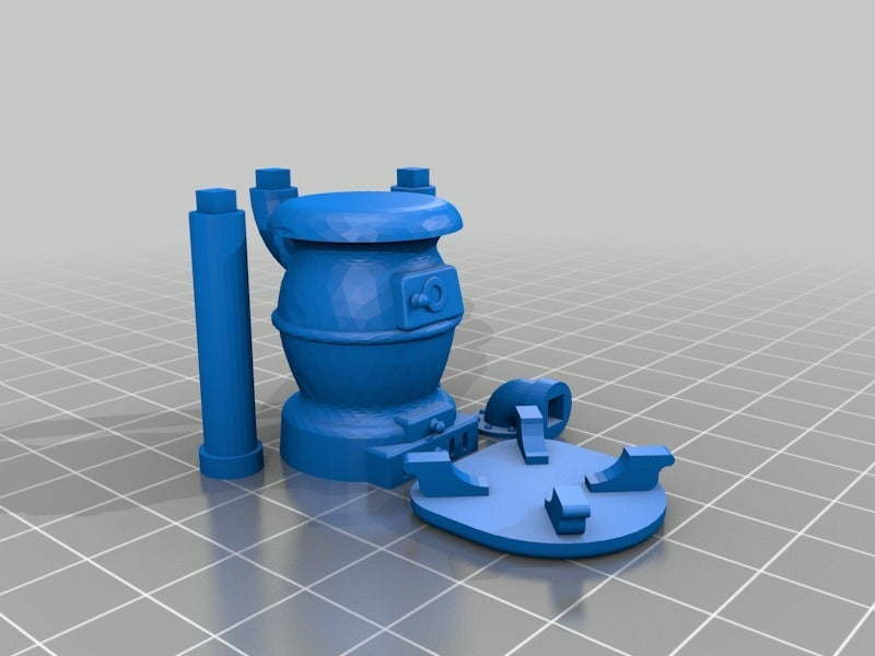 🏠 Pot-bellied stove・Free STL File for ・Cults