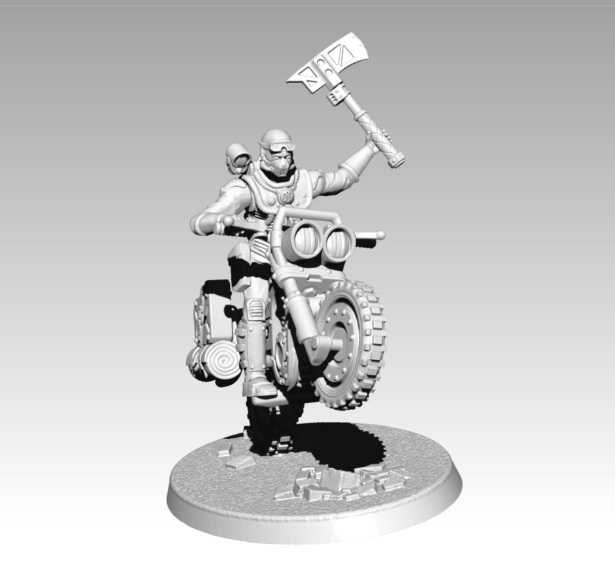 🏍️ MOTORCYCLE CULT with axe・ 3D File for ・Cults