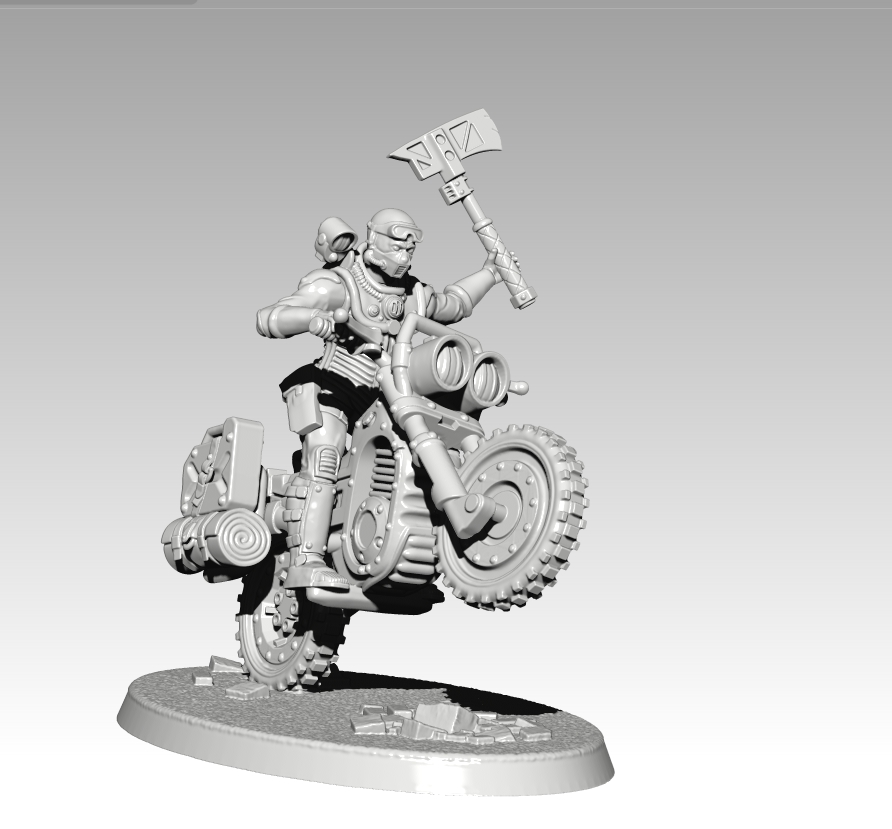 🏍️ MOTORCYCLE CULT with axe・ 3D File for ・Cults