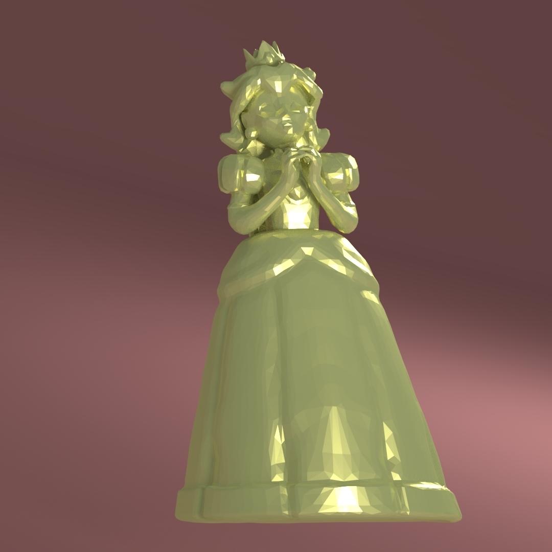 🍑 Peach princess lowpoly・ STL File for ・Cults