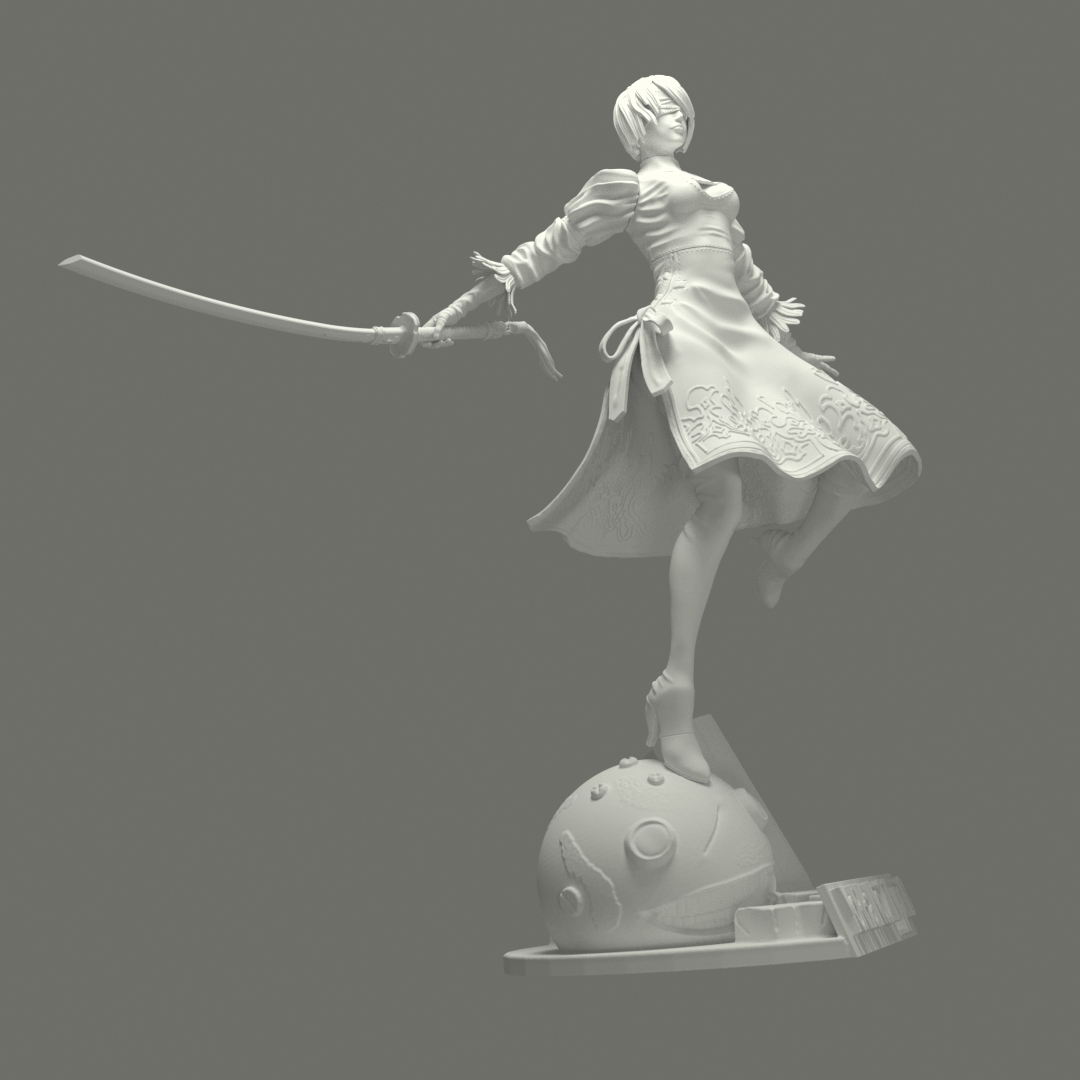🎨 Nier automata Yorha 2B・ STL File for ・Cults
