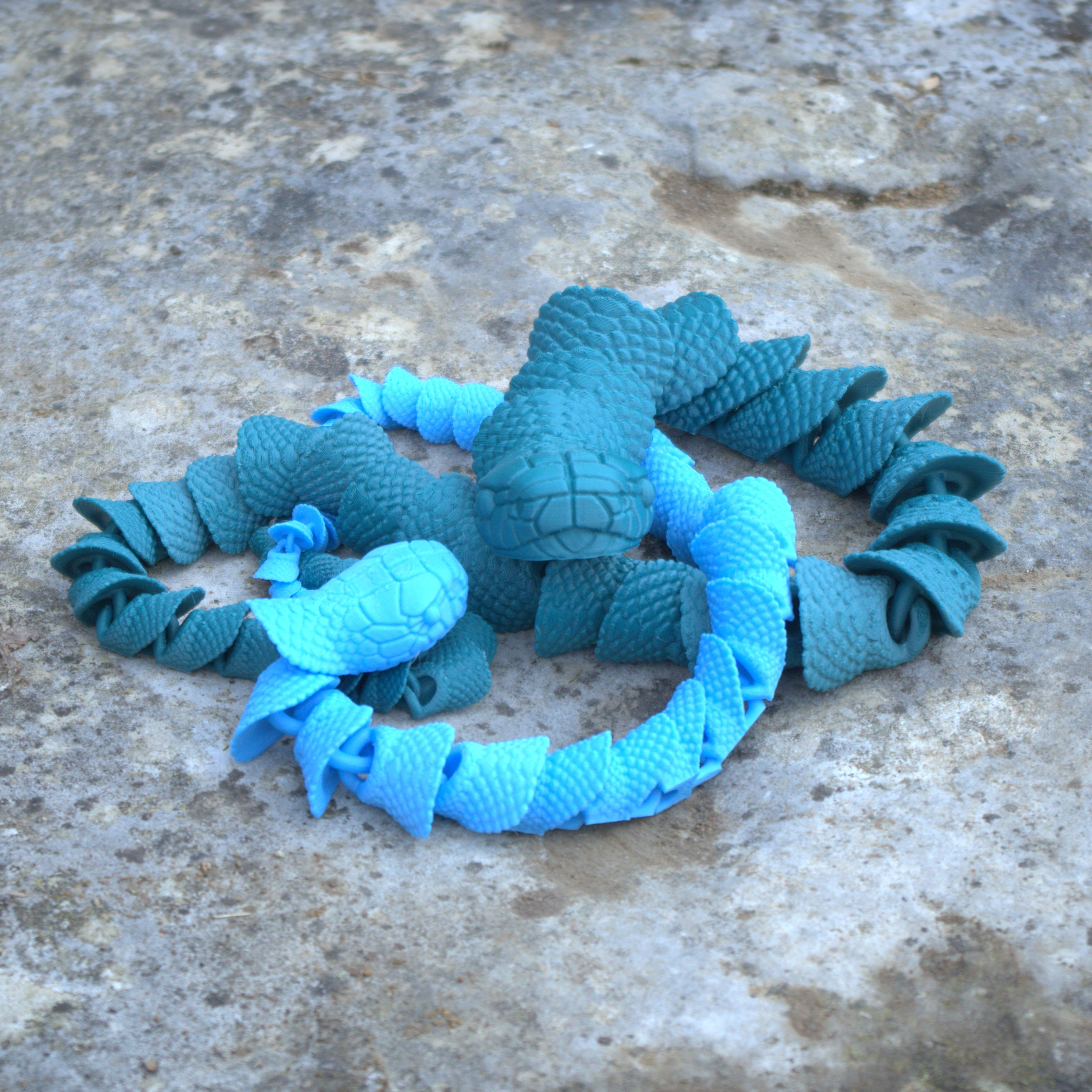 3D printer print-in-place articulated snake • made with wanhao D12・Cults