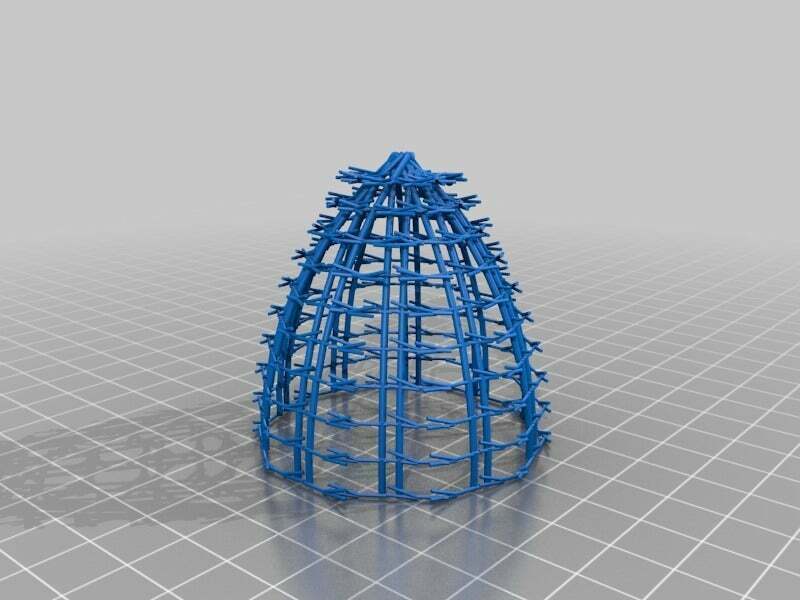 📐 dome and pointed barrel・Free STL File for ・Cults
