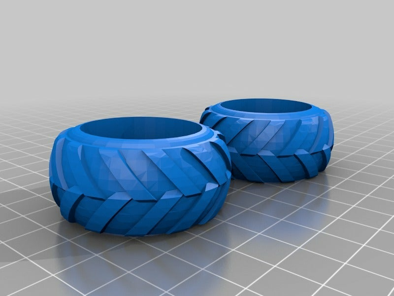 👹 Monster Truck wheels split for flex.・Free STL File for ・Cults