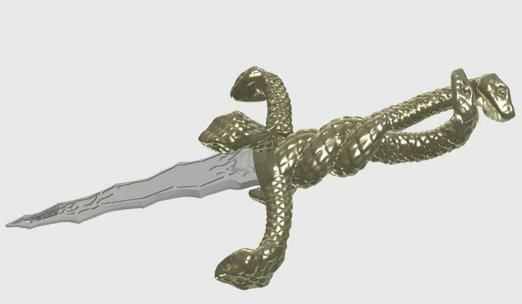 Archivo 3D gratuito Fantasy Snake Dagger (dos montajes) 🐍・Objeto ...