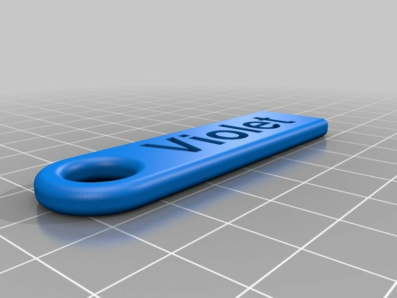 Free STL file Violet Personalized Key Chain 🔑・3D print object to ...
