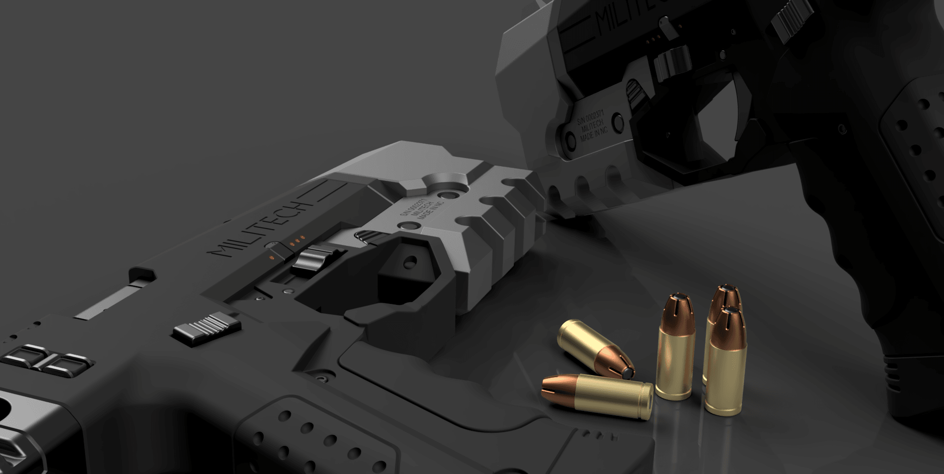 3D-Datei CYBERPUNK 2077 MILITECH VINDICATOR 9mm 🎲・Design für 3D-Drucker ...