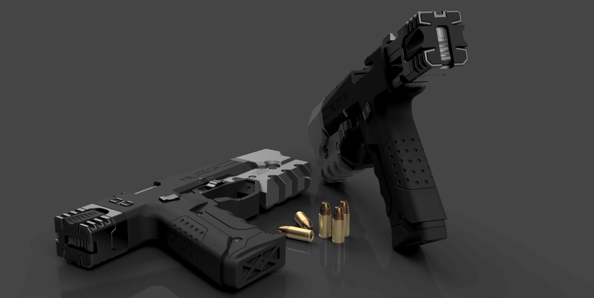 3D-Datei CYBERPUNK 2077 MILITECH VINDICATOR 9mm 🎲・Design für 3D-Drucker ...
