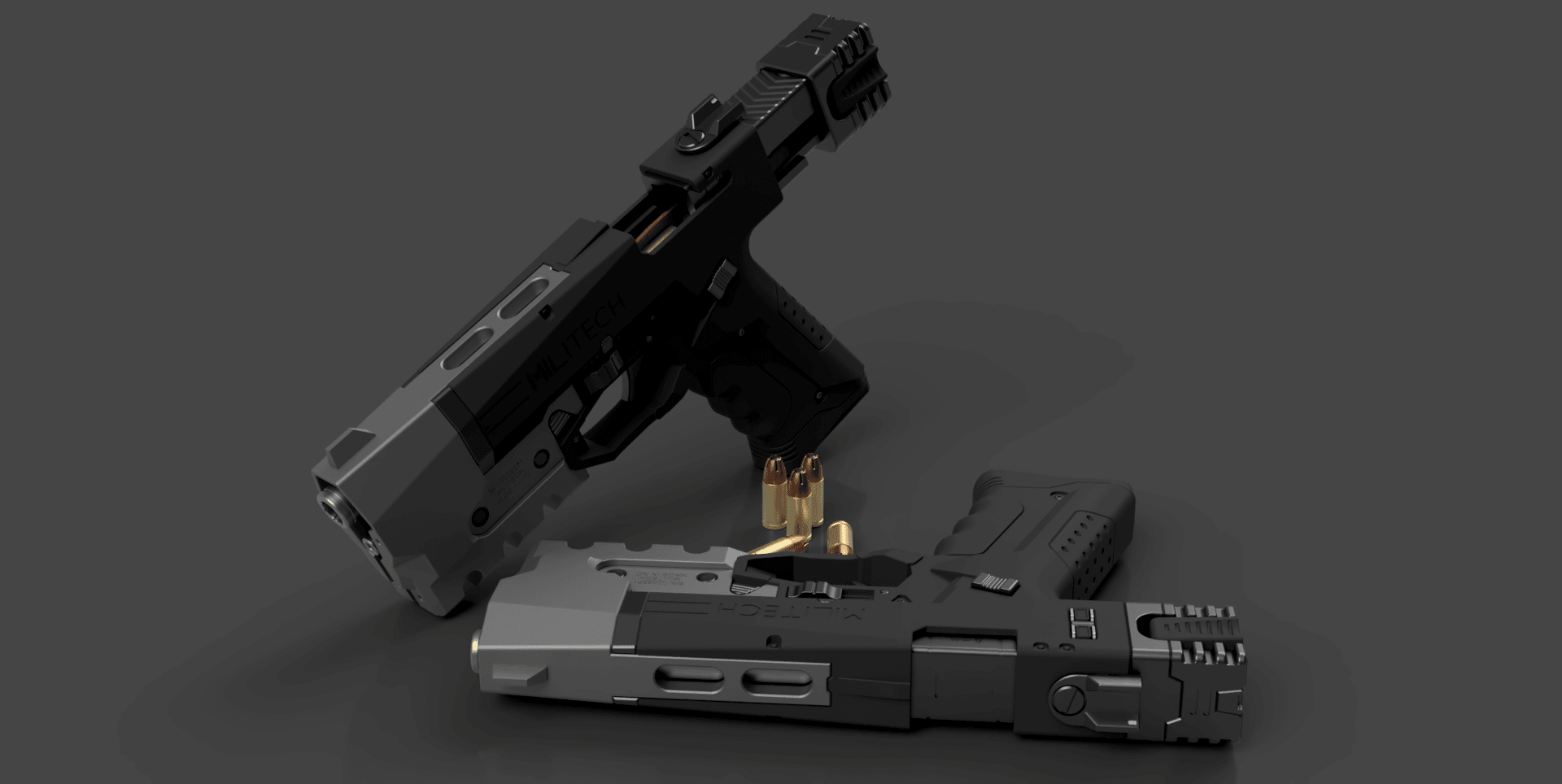 Fichier 3D CYBERPUNK 2077 MILITECH VINDICATOR 9mm 🎲 ・Design pour ...