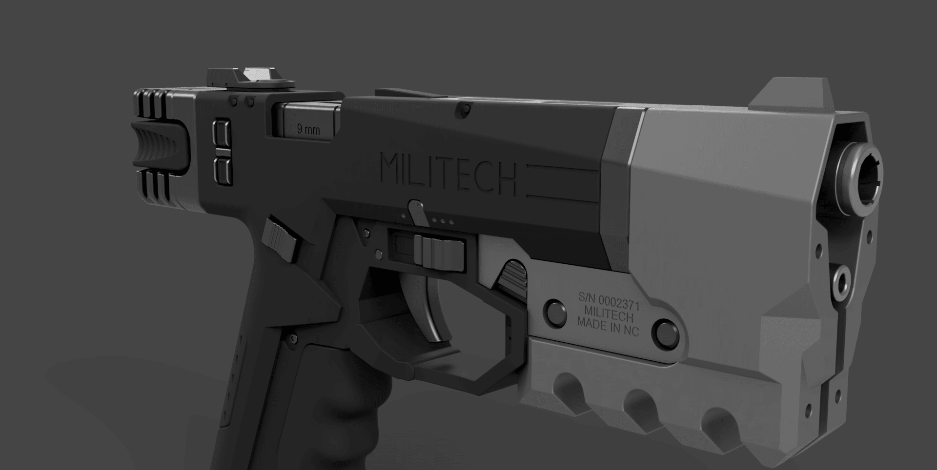 3D-Datei CYBERPUNK 2077 MILITECH VINDICATOR 9mm 🎲・Design für 3D-Drucker ...