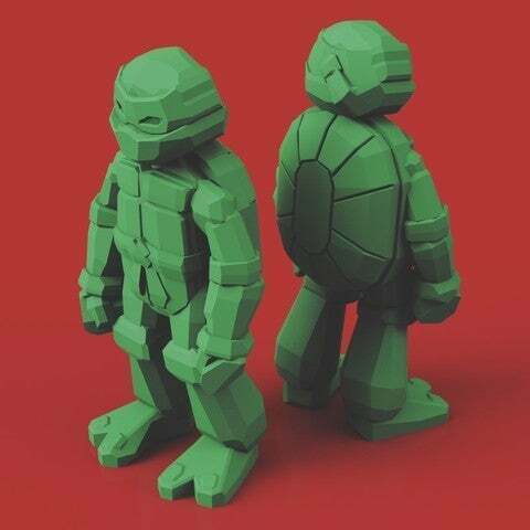 🌐 Lowpoly TMNT figurine!・Free STL File for 3D printing・Cults
