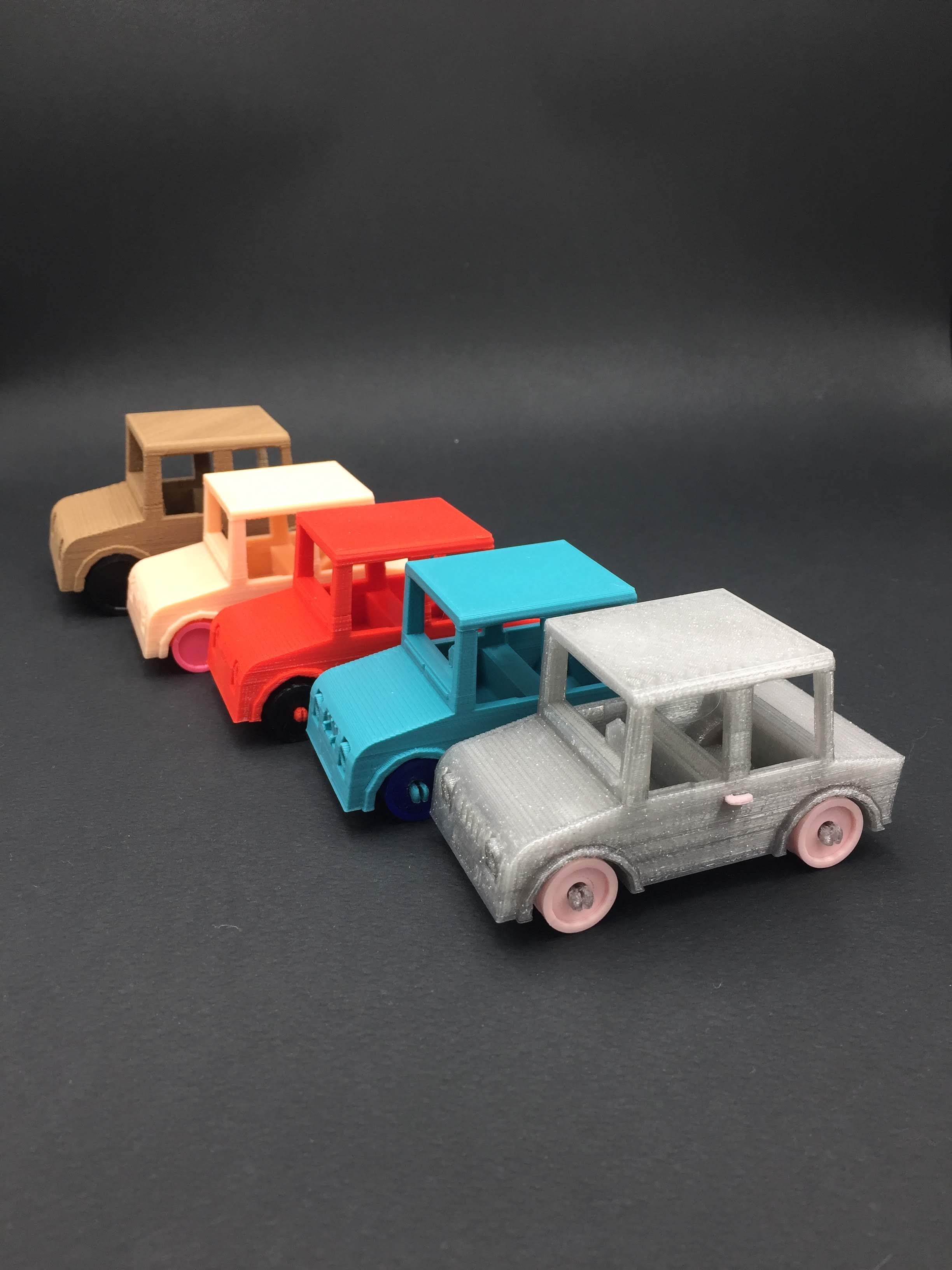 🚗 Toy car - with functional wheels・Free STL File for ・Cults