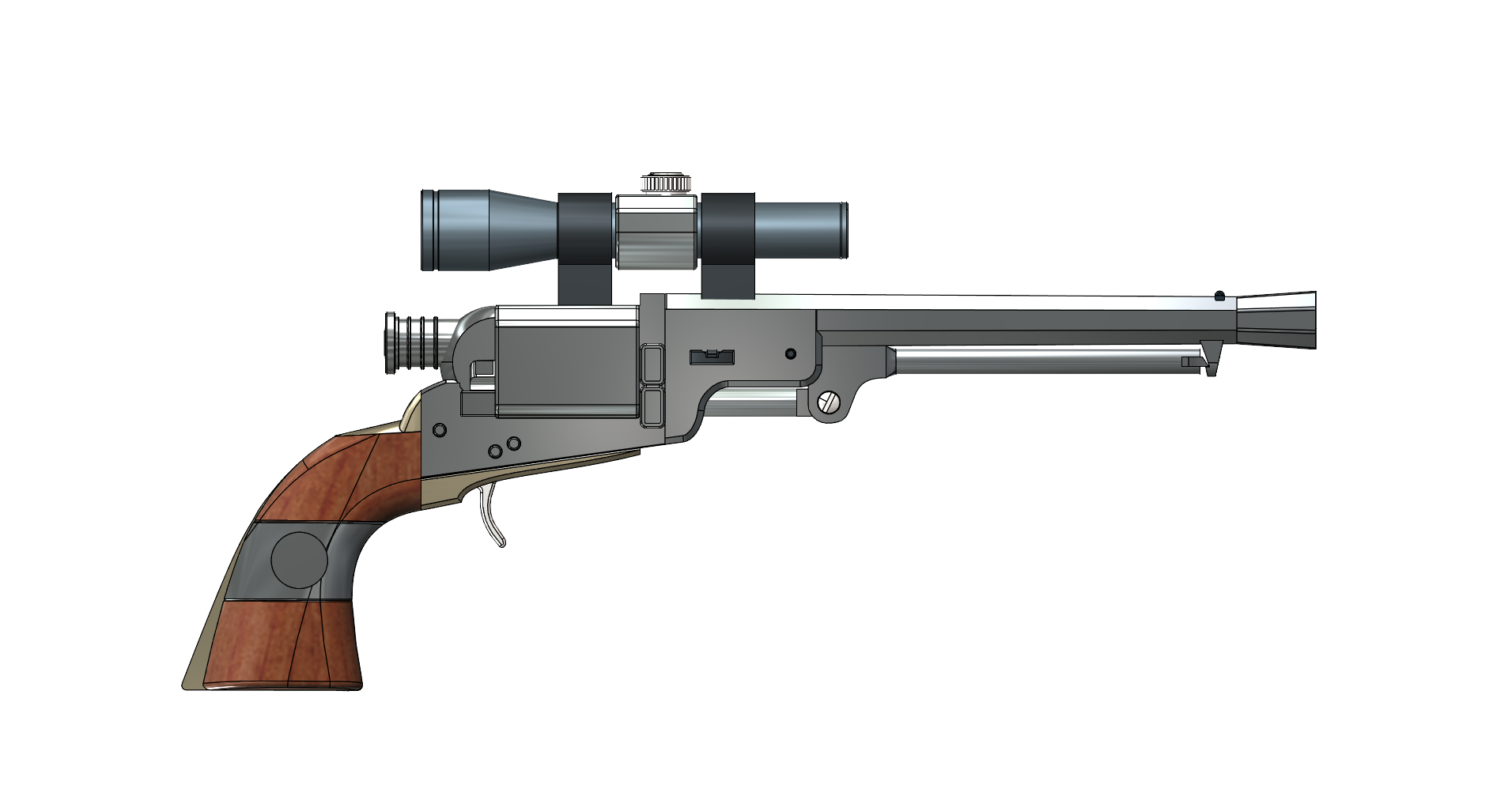 STL file Cad Bane Blaster, Book of Boba Fett version, 3D files, Star ...