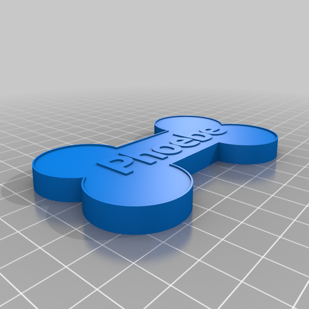 🦴 Bone Shaped Personalized Dog Tag・Free STL File for ・Cults