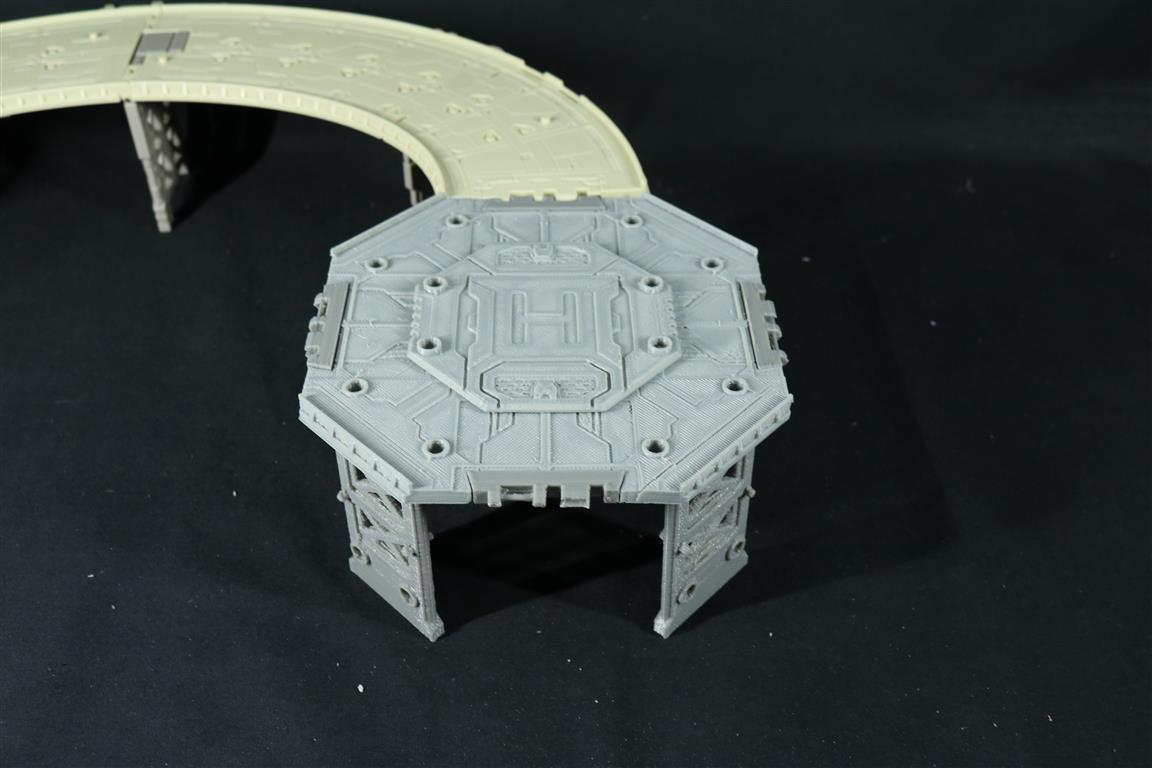 🤖 [CyberBase System] Raised Platform, Turret and Helipad・ 3D File for ...