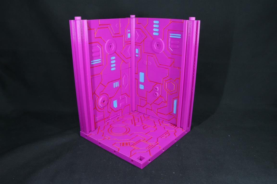 🤖 CyberBase System - Walls Ver. 2 and Corner Pillar・ STL File for 3D ...