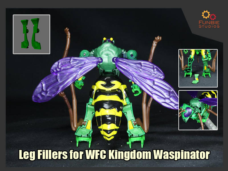 3D file Leg Fillers for Transformers WFC Kingdom Waspinator 🦵 ・3D print ...