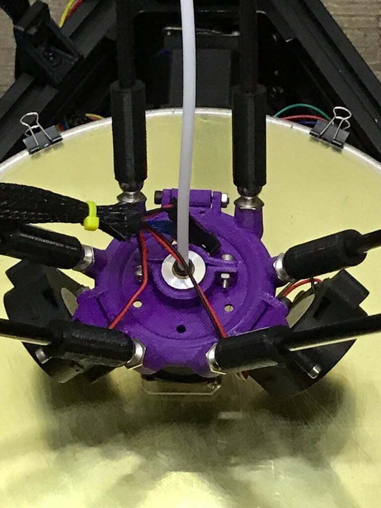 3D printed Magnetic Effector with 3 Fans and LED Light Ring for Kossel ...