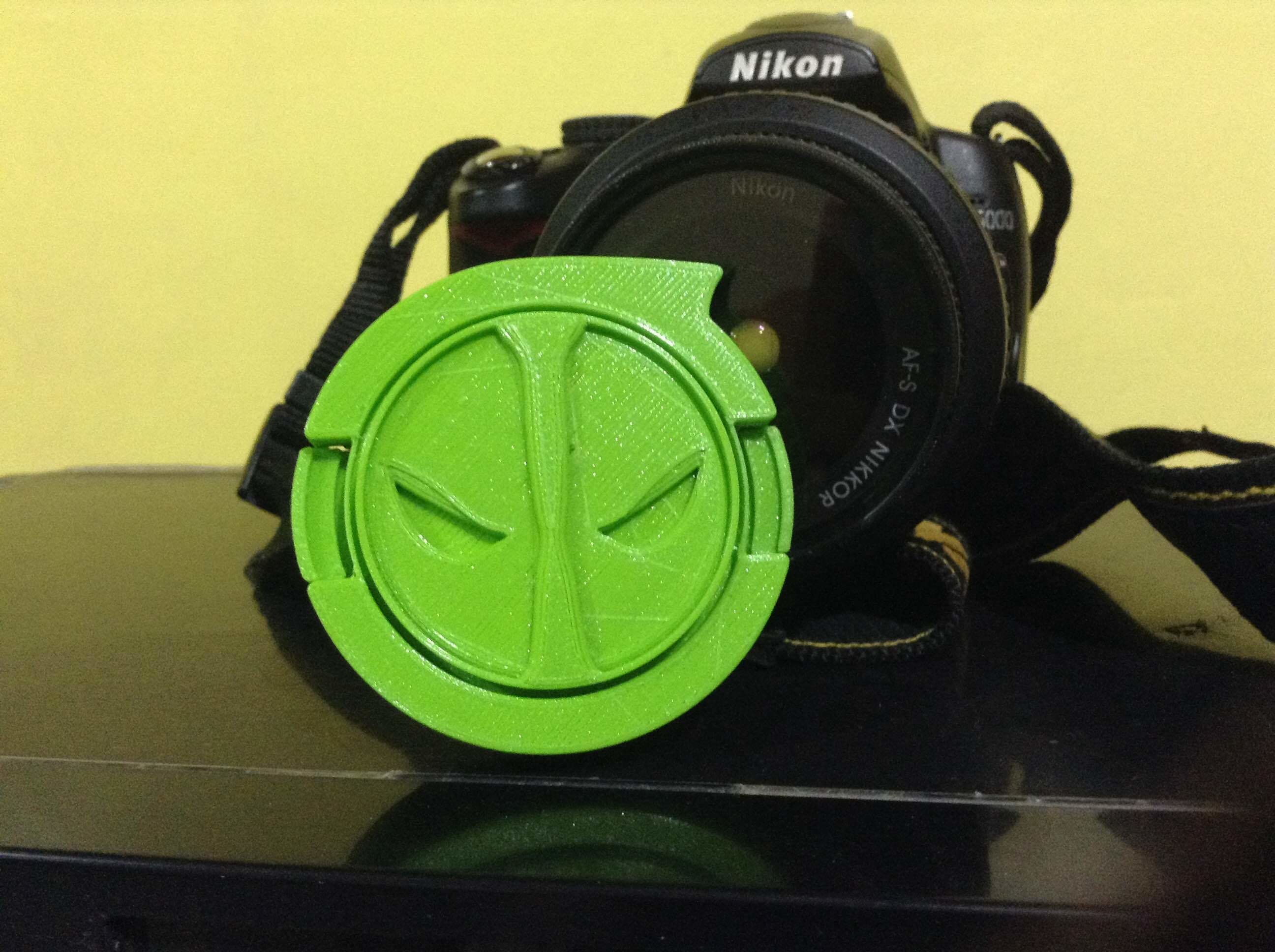 STL file Custom DSLR Lens Cap - Deadpool Logo 🧢 ・3D printer design to ...