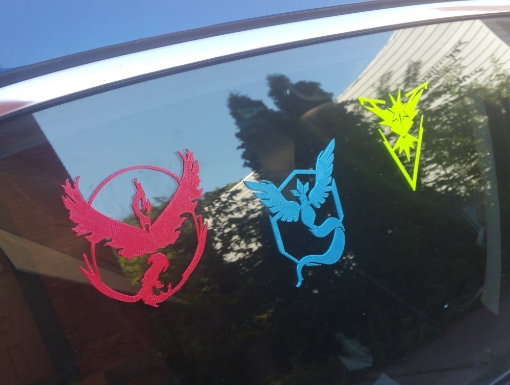 🐉 Pokemon Go Team Decals and Badges・Free STL File for ・Cults