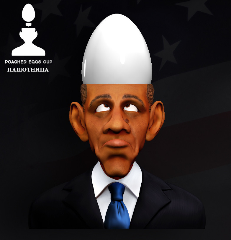STL file EggCup "B. Obama" 🔪 ・Model to download and 3D print・Cults