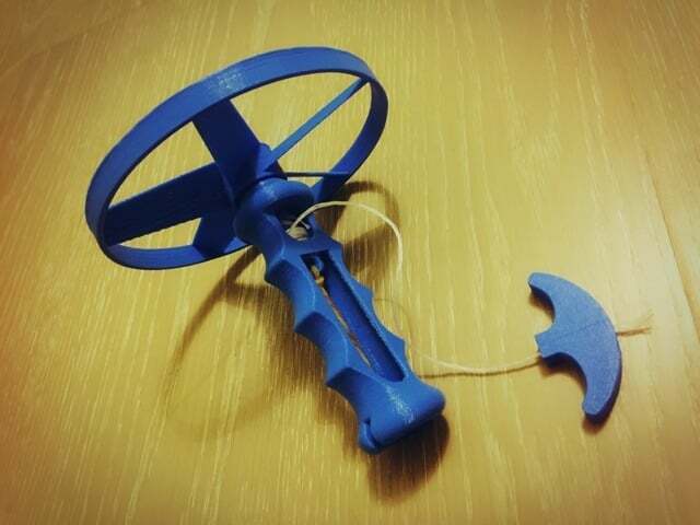 3D printable Pull String Helicopter・Cults