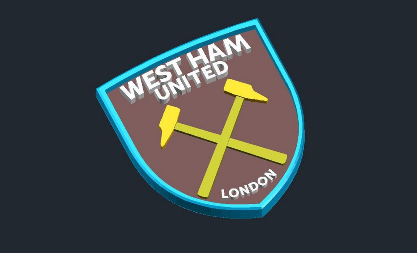 Free STL file WestHam United FC - Logo 👽 ・3D printable model to ...