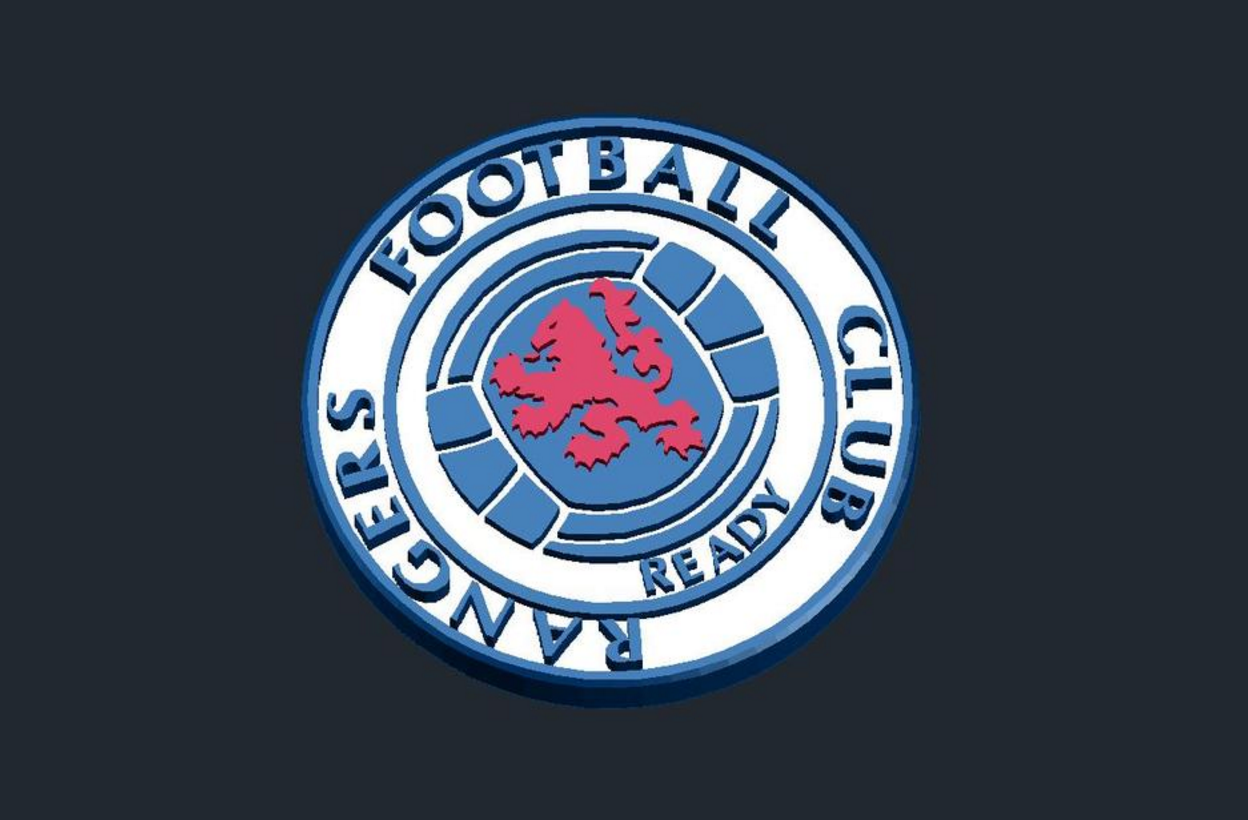 👽 Glasgow Rangers FC - Logo・Free STL File for ・Cults