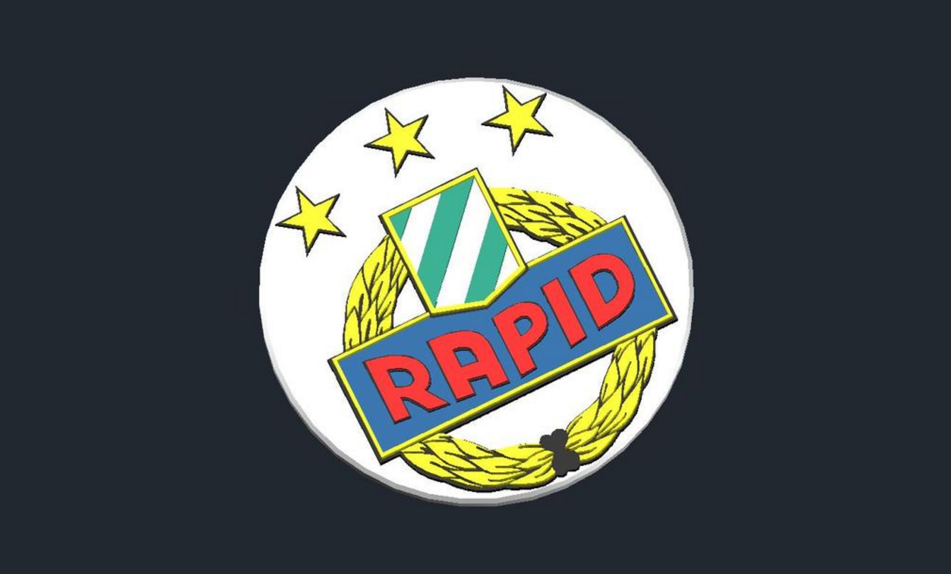 Fichier STL gratuit SK Rapid Wien - Logo 👽 ・Modèle pour imprimante 3D à ...