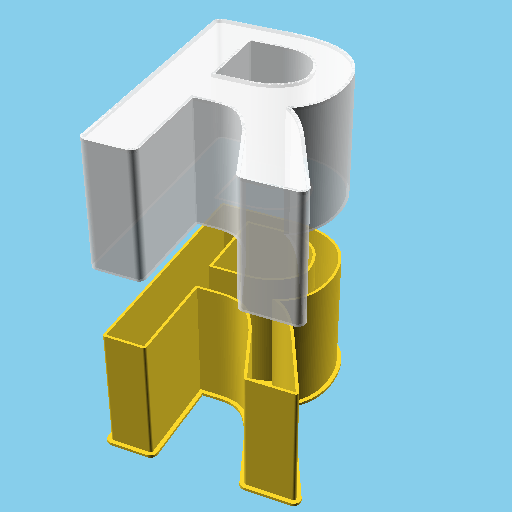 Free 3D file LATIN CAPITAL LETTER R, nestable box (v1) 📦 ・3D printer ...