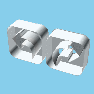 Fichier 3D gratuit Carré avec une flèche (Redo), boîte emboîtable (v1 ...